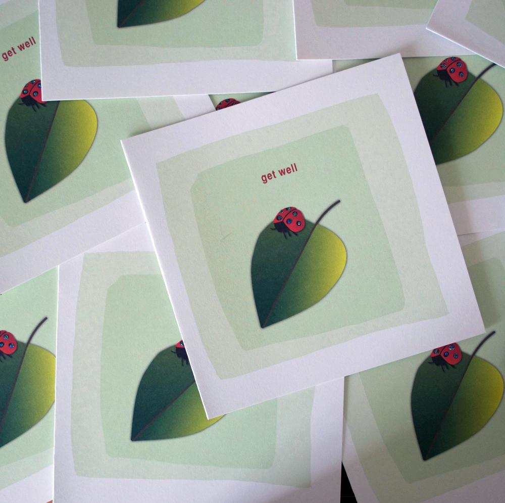 Get Well Ladybug Card Wholesale (Package of 6) – Seashell Paper Co.